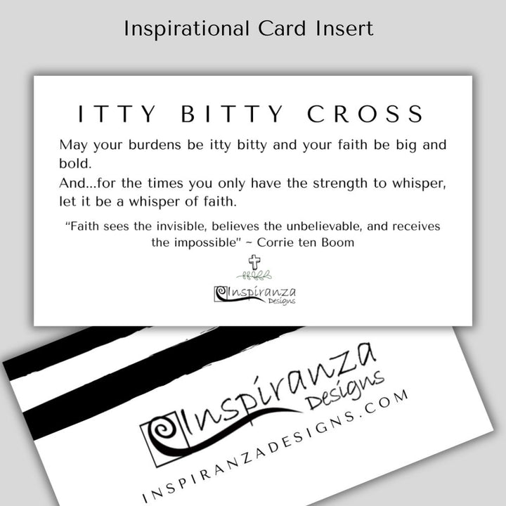 Itty Bitty Cross Necklace - Silver