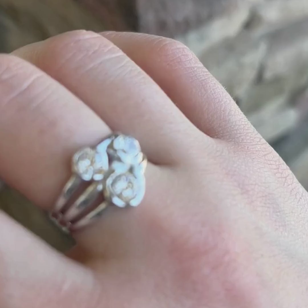 3 Stone Sterling Silver Ring | See It at Inspiranza Designs