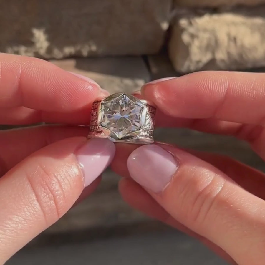 Large Stone Sterling Silver Ring | The Ritz | Inspiranza – Inspiranza ...