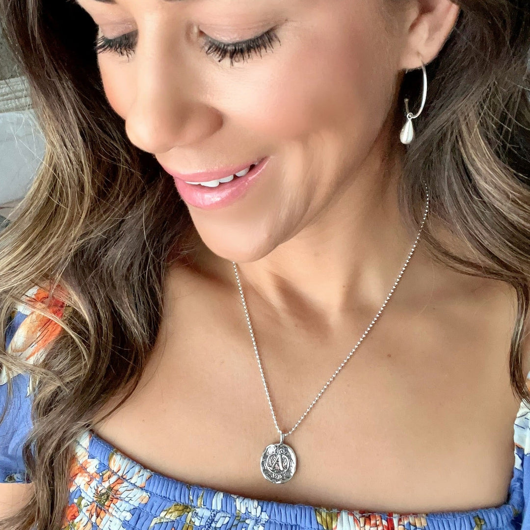 Lasting Impressions Necklace (price includes one monogram on a 16" cha ...