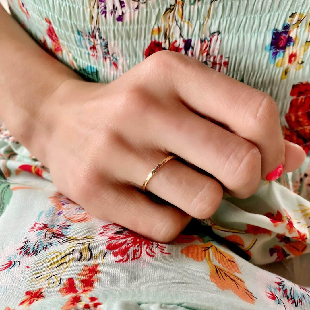 Plain Gold Stack Ring – Inspiranza Designs